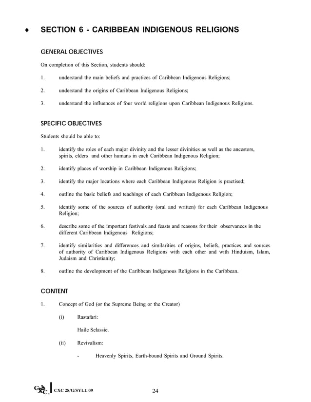 Csec religious education syllabus | PDF | Educational Assessment ...