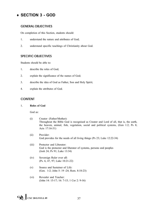 Csec religious education syllabus | PDF | Educational Assessment ...