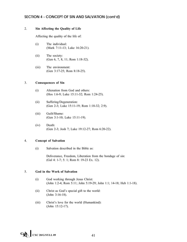 Csec religious education syllabus | PDF | Educational Assessment ...