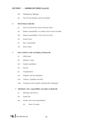 Csec religious education syllabus | PDF