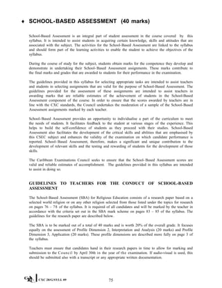 Csec religious education syllabus | PDF