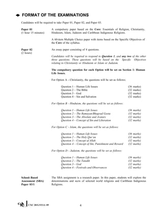 Csec religious education syllabus | PDF