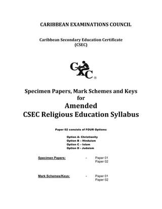 Csec religious education syllabus | PDF
