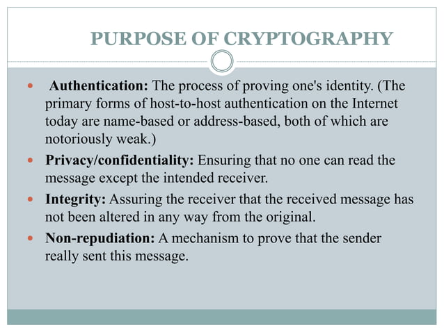 Cryptography ppt | PPTX | Information and Network Security | Computing