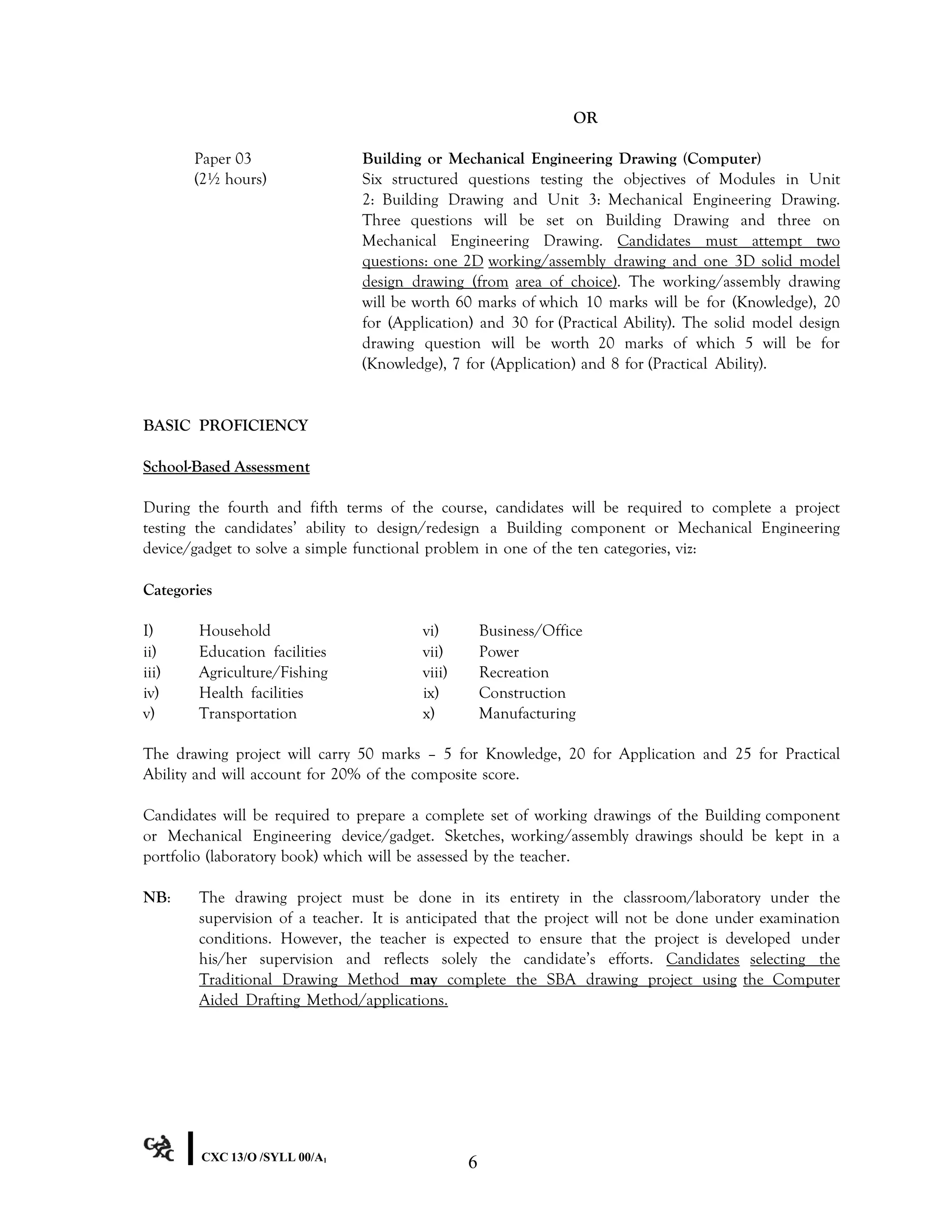 Csec technical drawing | PDF