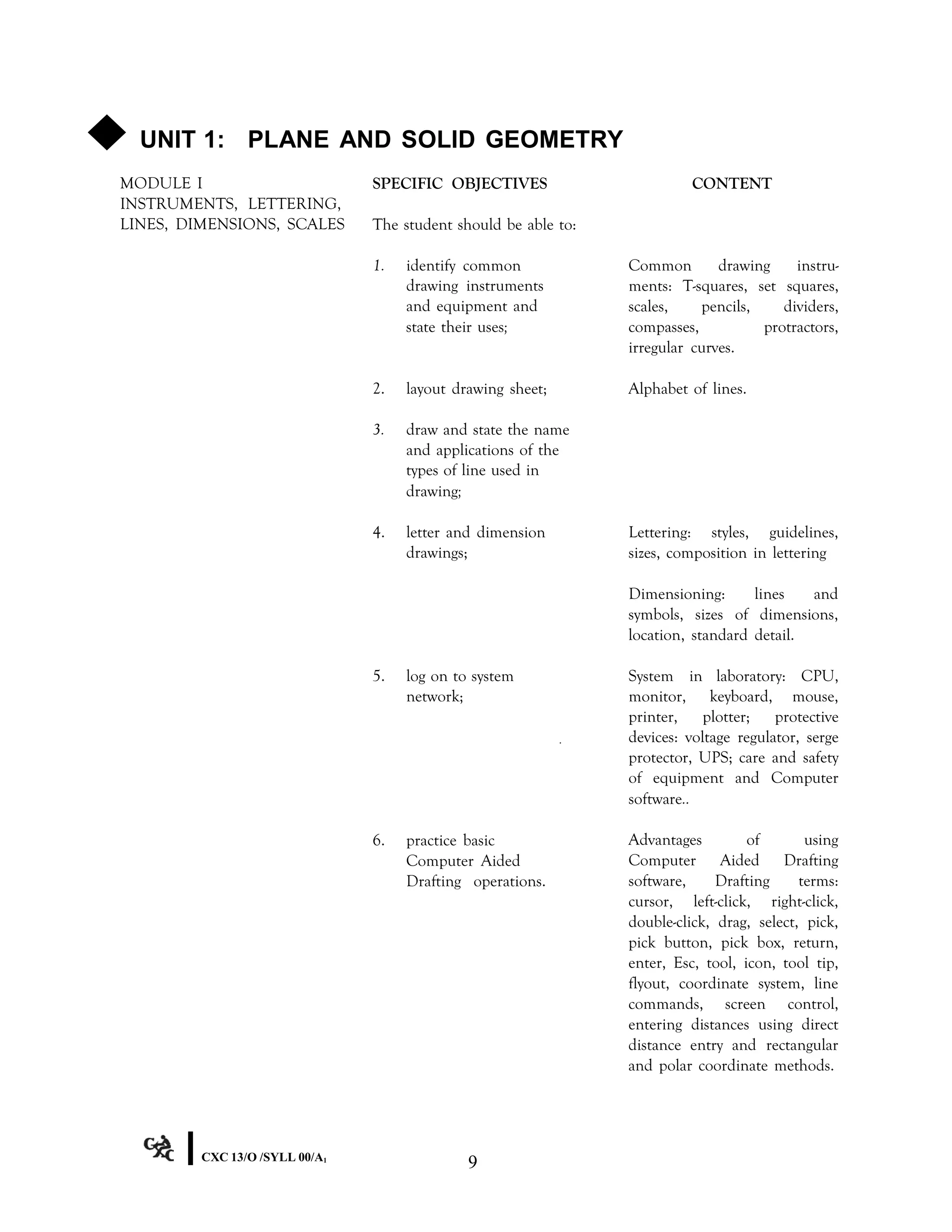Csec technical drawing | PDF