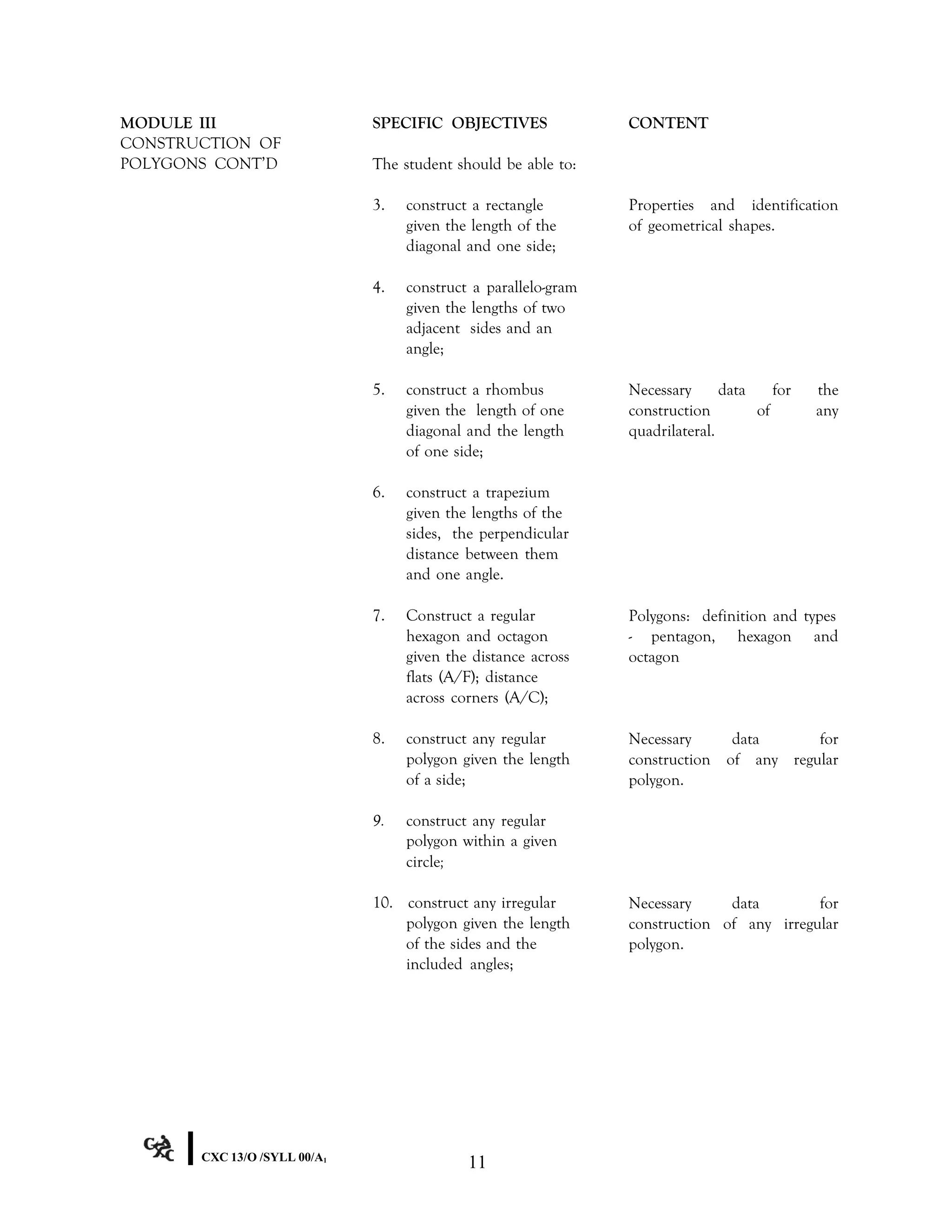 Csec technical drawing | PDF