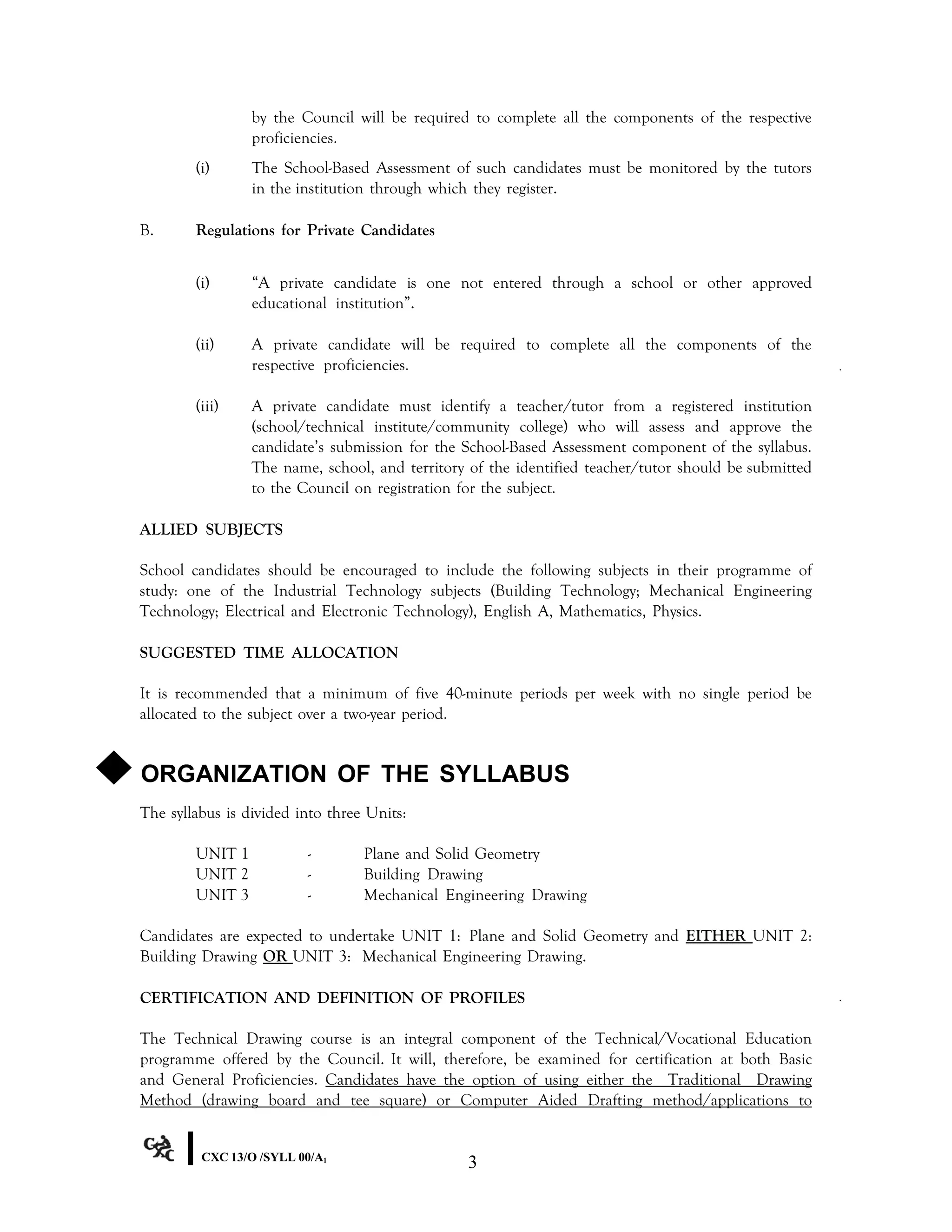 Csec technical drawing | PDF