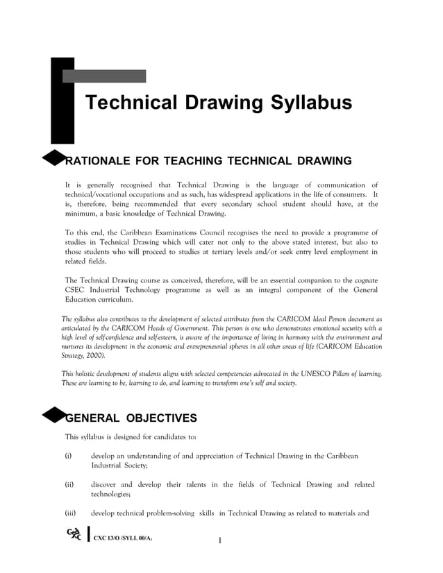 Csec technical drawing | PDF