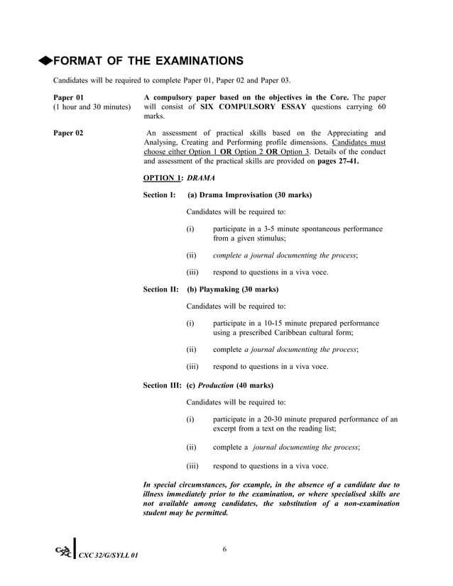 Csec theatre arts syllabus | PDF | Theater | Fine Art