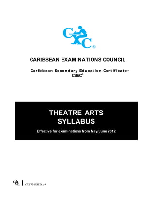 Csec theatre arts syllabus 2012 | PDF