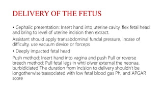 A brief introduction to c section and how its done. | PPT
