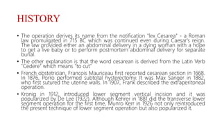 A brief introduction to c section and how its done. | PPT