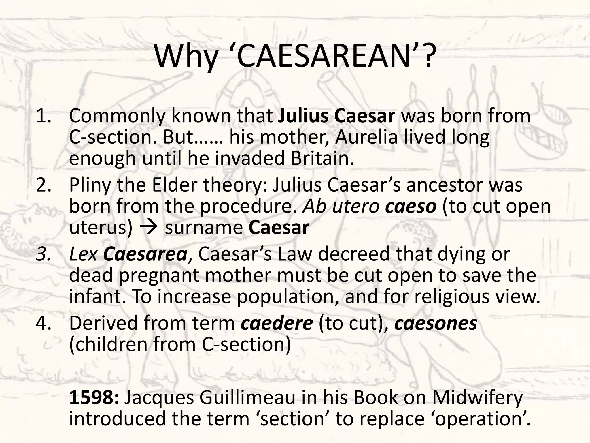 The Brief History of Caesarean Section | PPTX