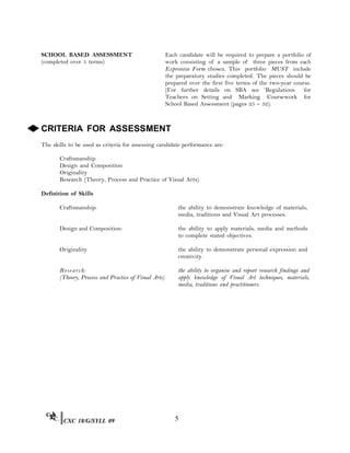 Csec visual arts syllabus | PDF