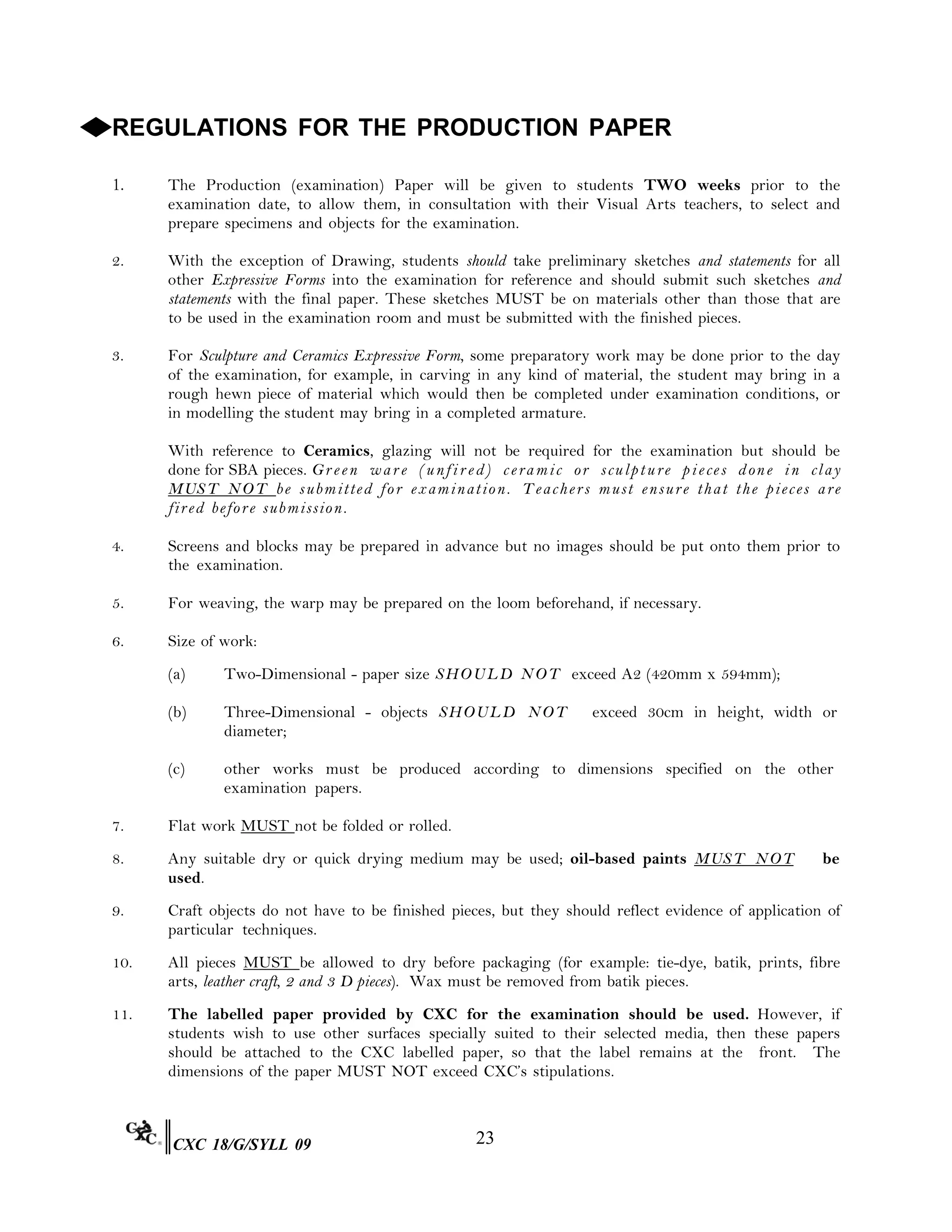 Csec visual arts syllabus | PDF