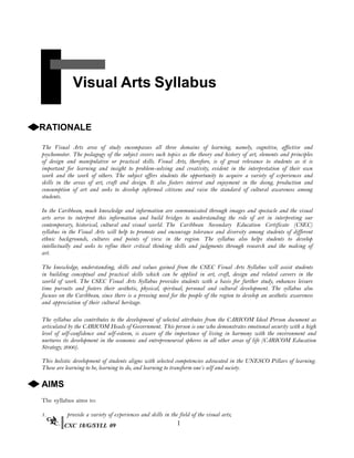 Csec visual arts syllabus | PDF