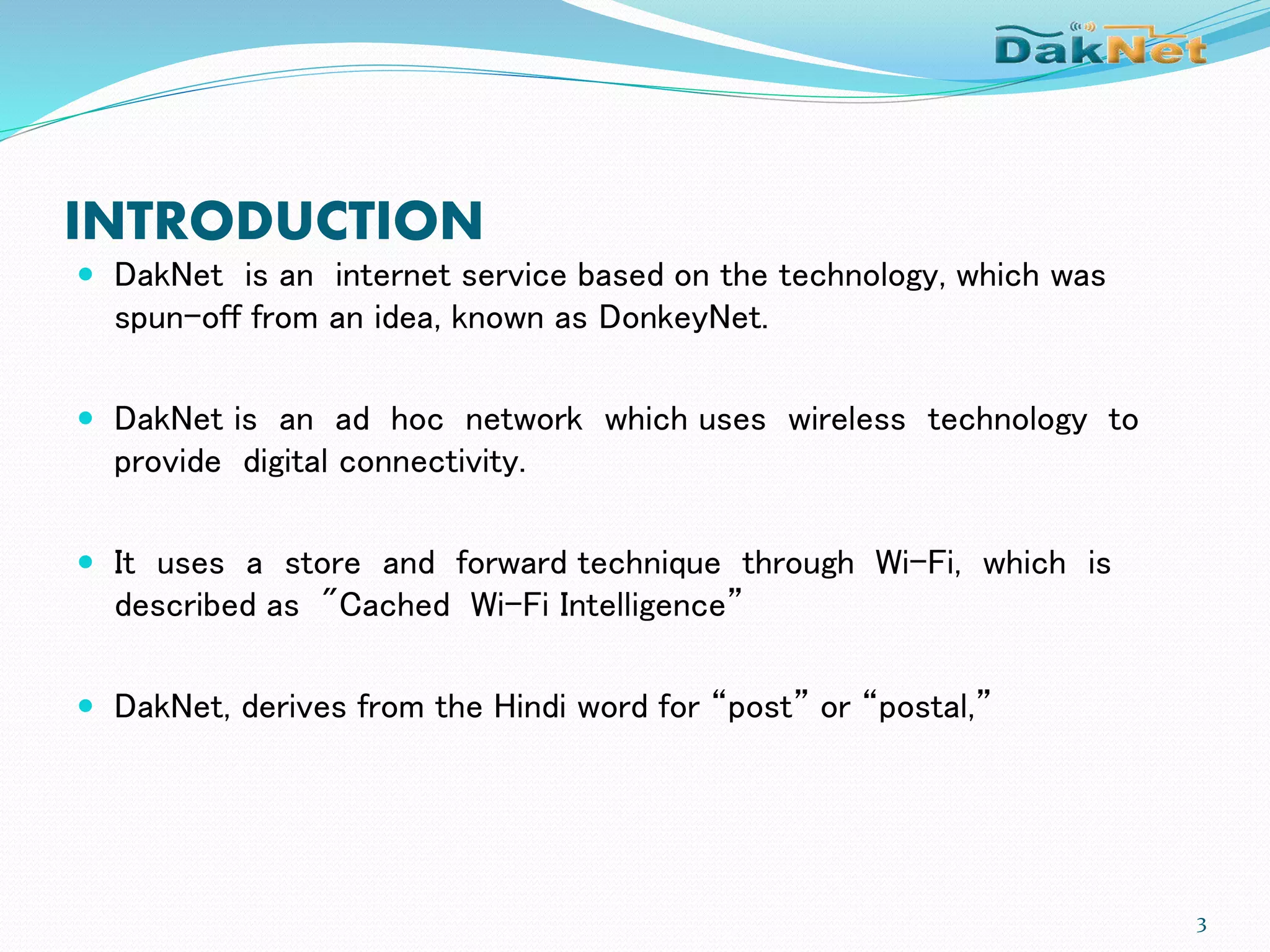 Daknet ppt | PPT | Free Download