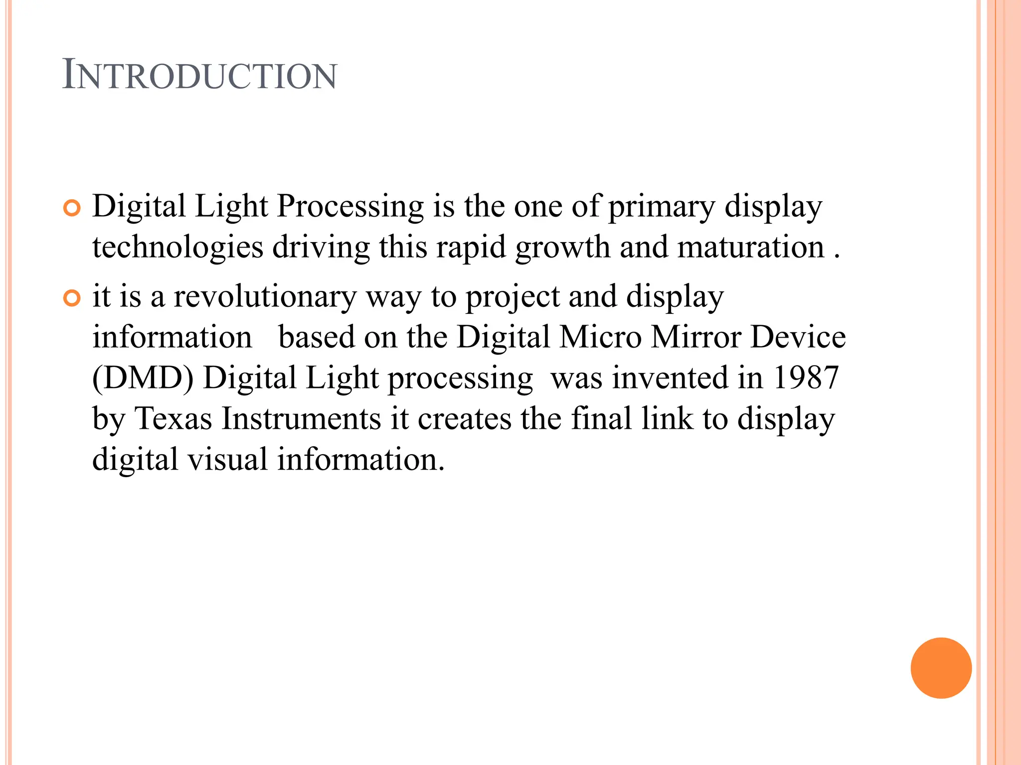 CSE Digital Light Processing PPT.pptx for seminar | PPTX