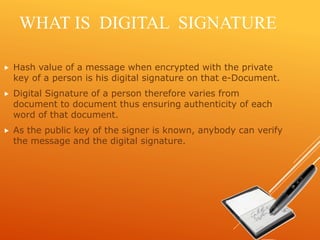 Seminar presentation on digital signature ppt | PPTX