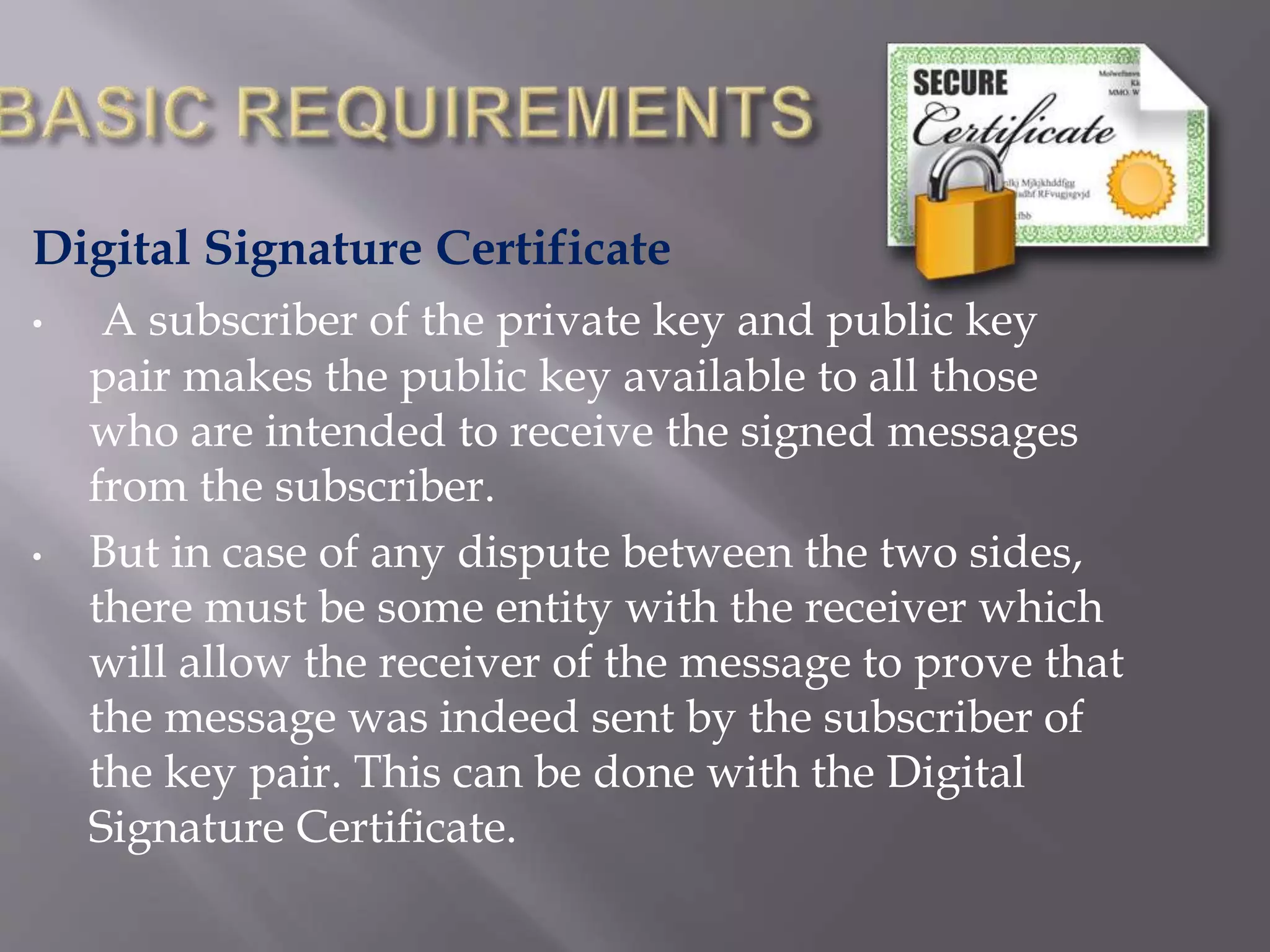 Digital Signature ppt | PPTX