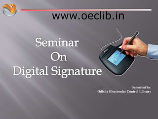 Digital Signature ppt | PPTX