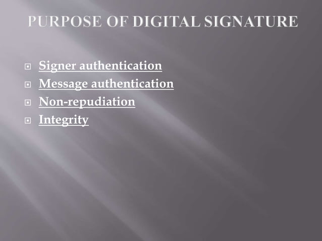 Digital Signature ppt | PPTX