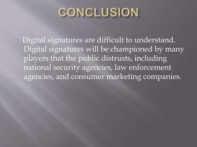 Digital Signature ppt | PPTX
