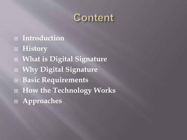 Digital Signature ppt | PPTX