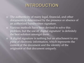 Digital Signature ppt | PPTX