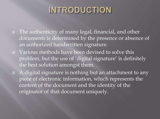 Digital Signature ppt | PPTX