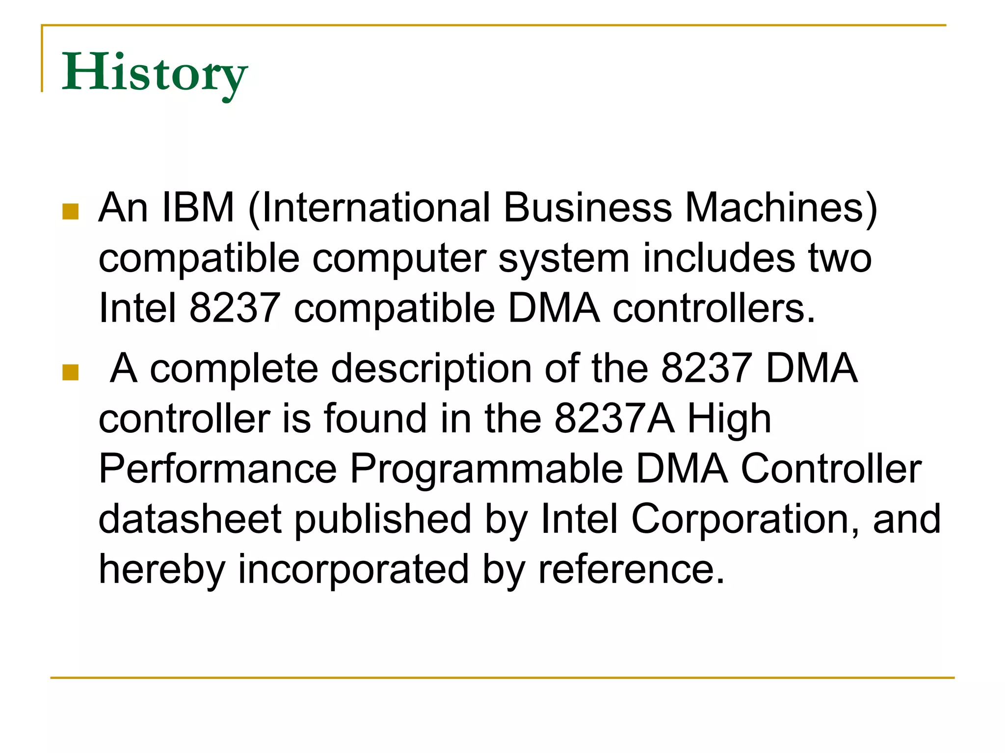 Direct Memory Access ppt | PPTX | Computer Peripherals | Computing