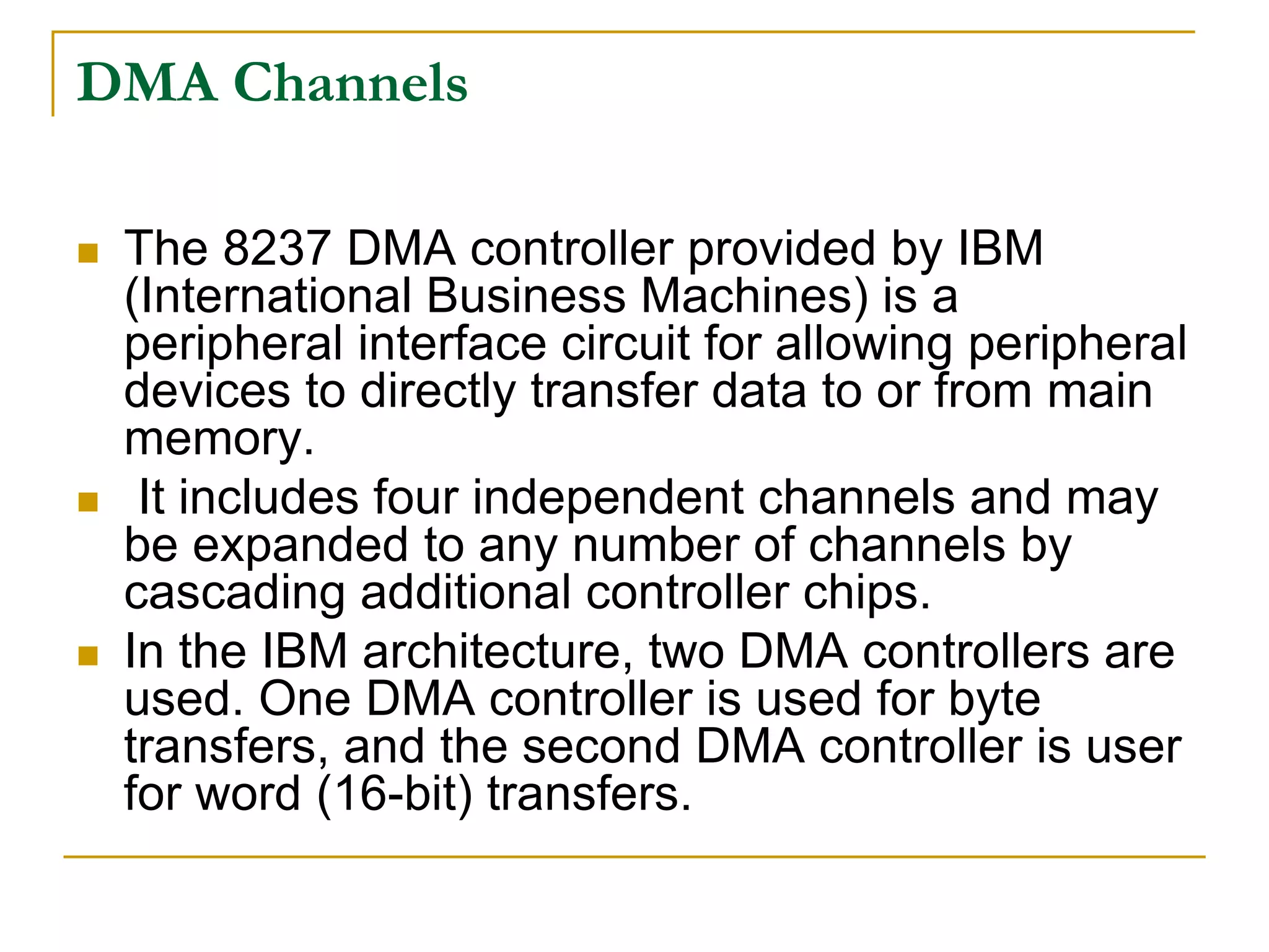 Direct Memory Access ppt | PPTX | Computer Peripherals | Computing