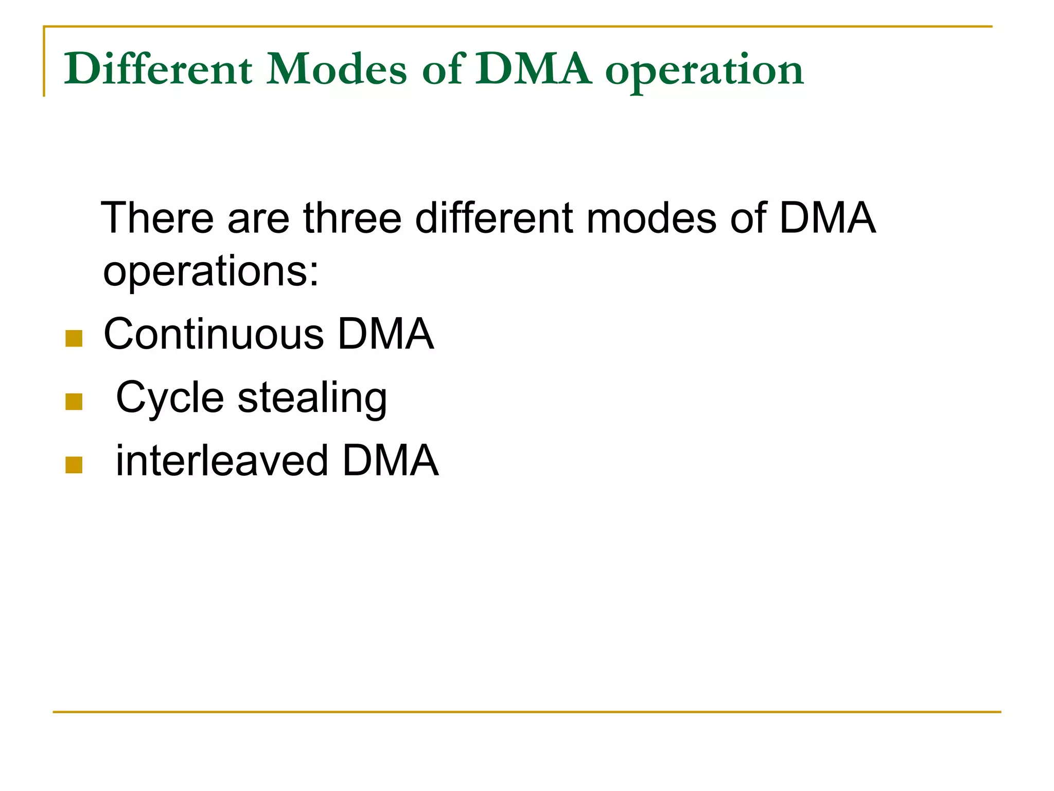 Direct Memory Access ppt | PPTX | Computer Peripherals | Computing