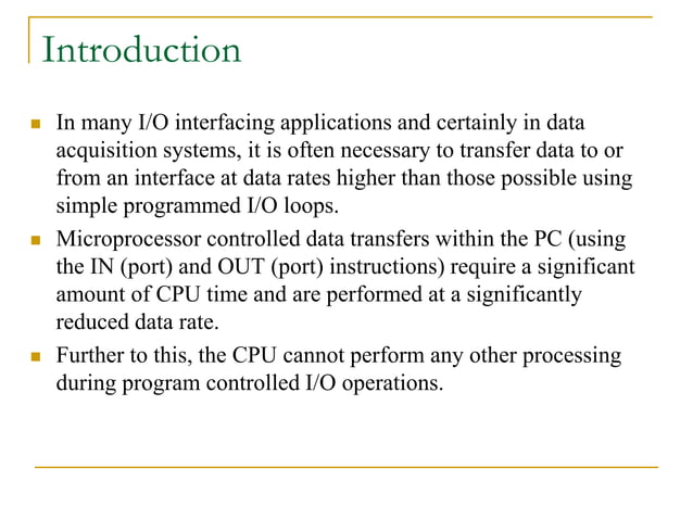 Direct Memory Access ppt | PPTX | Computer Peripherals | Computing