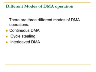 Direct Memory Access ppt | PPTX | Computer Peripherals | Computing