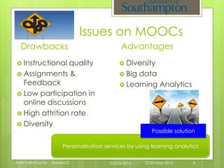 CSEDU2015 - MOOC Personalisation | PPTX