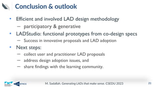 Generating LADs that make sense | PPT