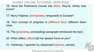 CSE ENG 1.pptx.Language Proficiency.Correct Usage of Words | PPTX ...