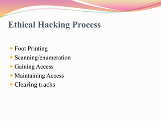 Cse ethical hacking ppt | PPT
