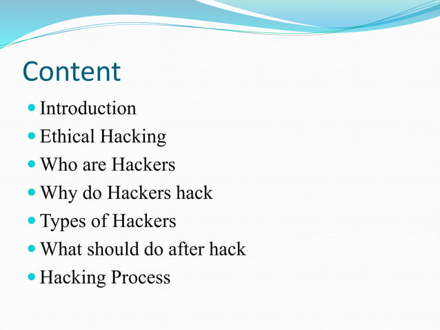 Presentation on Ethical Hacking ppt | PPTX