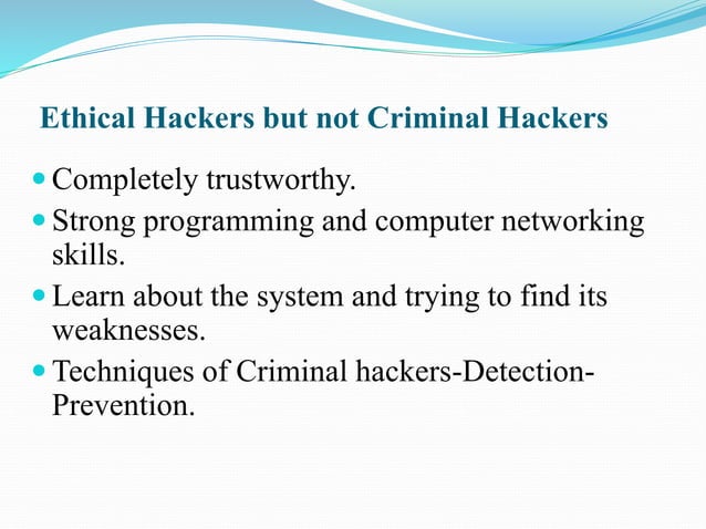 Presentation on Ethical Hacking ppt | PPTX