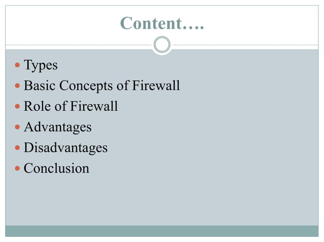 Firewall ppt | PPTX | Computer Networking | Computing