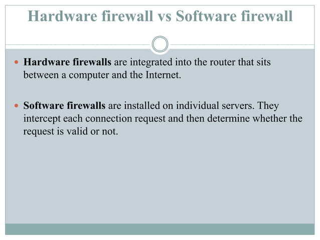 Firewall ppt | PPTX | Computer Networking | Computing