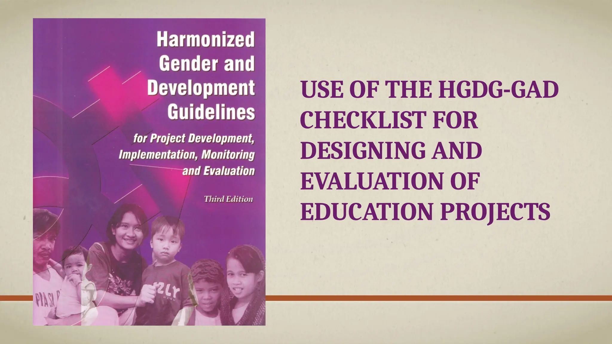 CSE_GAD-CHECKLIST for designing and evaluation of education project | PPTX