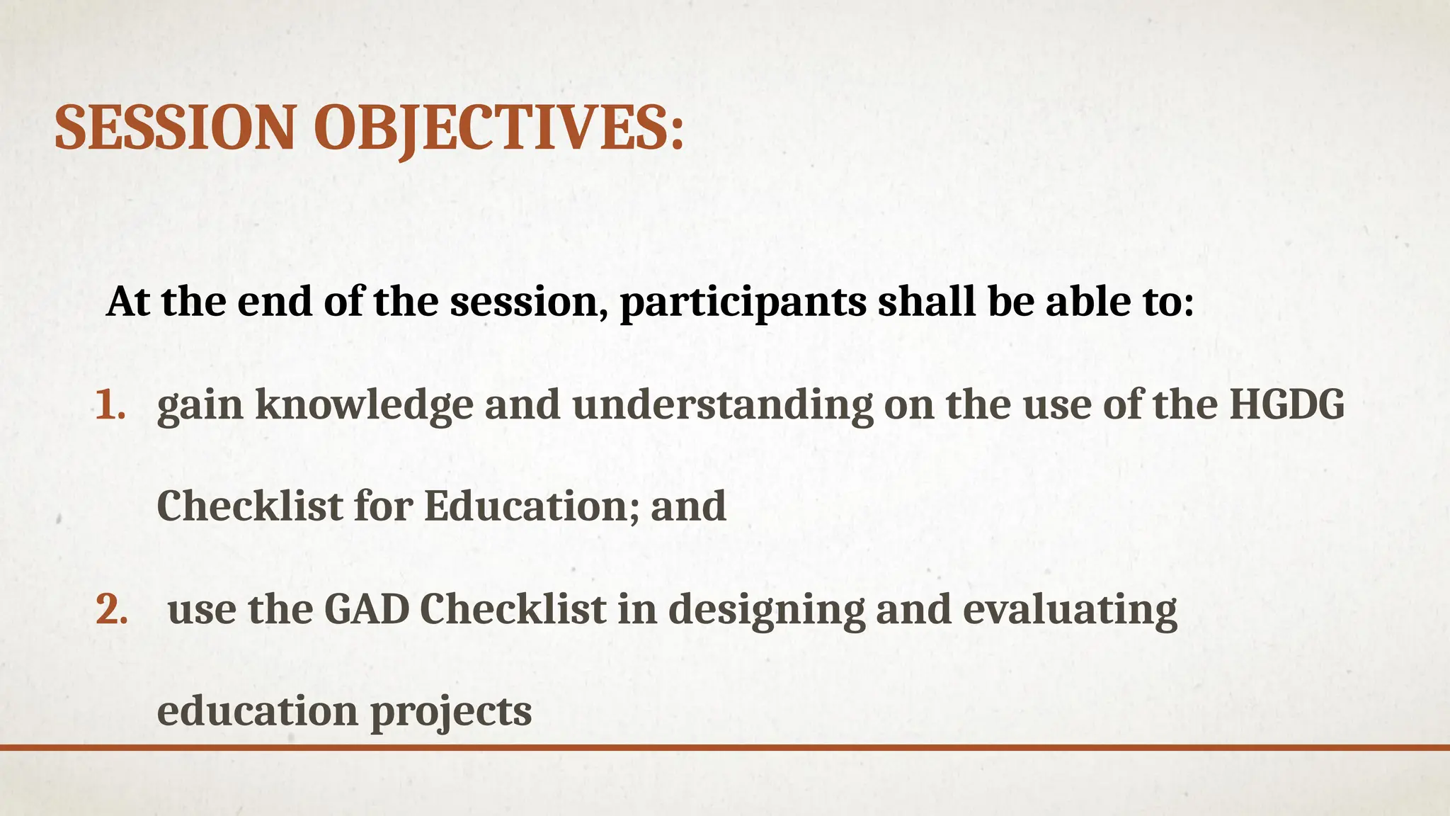 CSE_GAD-CHECKLIST for designing and evaluation of education project | PPT