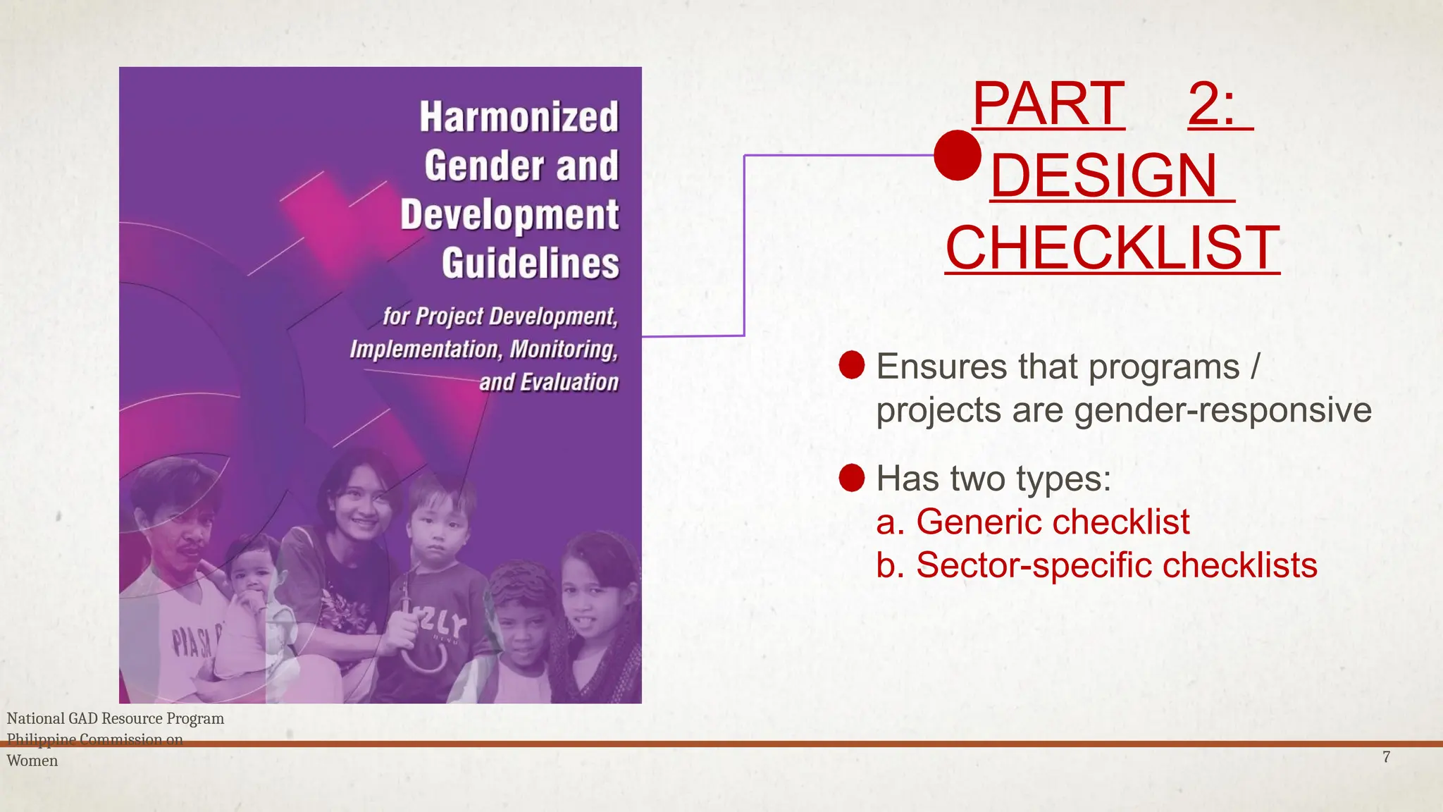 CSE_GAD-CHECKLIST for designing and evaluation of education project | PPT