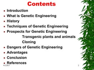 Genetic Engineering ppt | PPTX