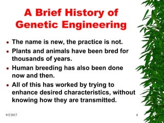 Genetic Engineering ppt | PPTX