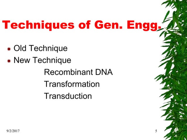 Genetic Engineering ppt | PPT